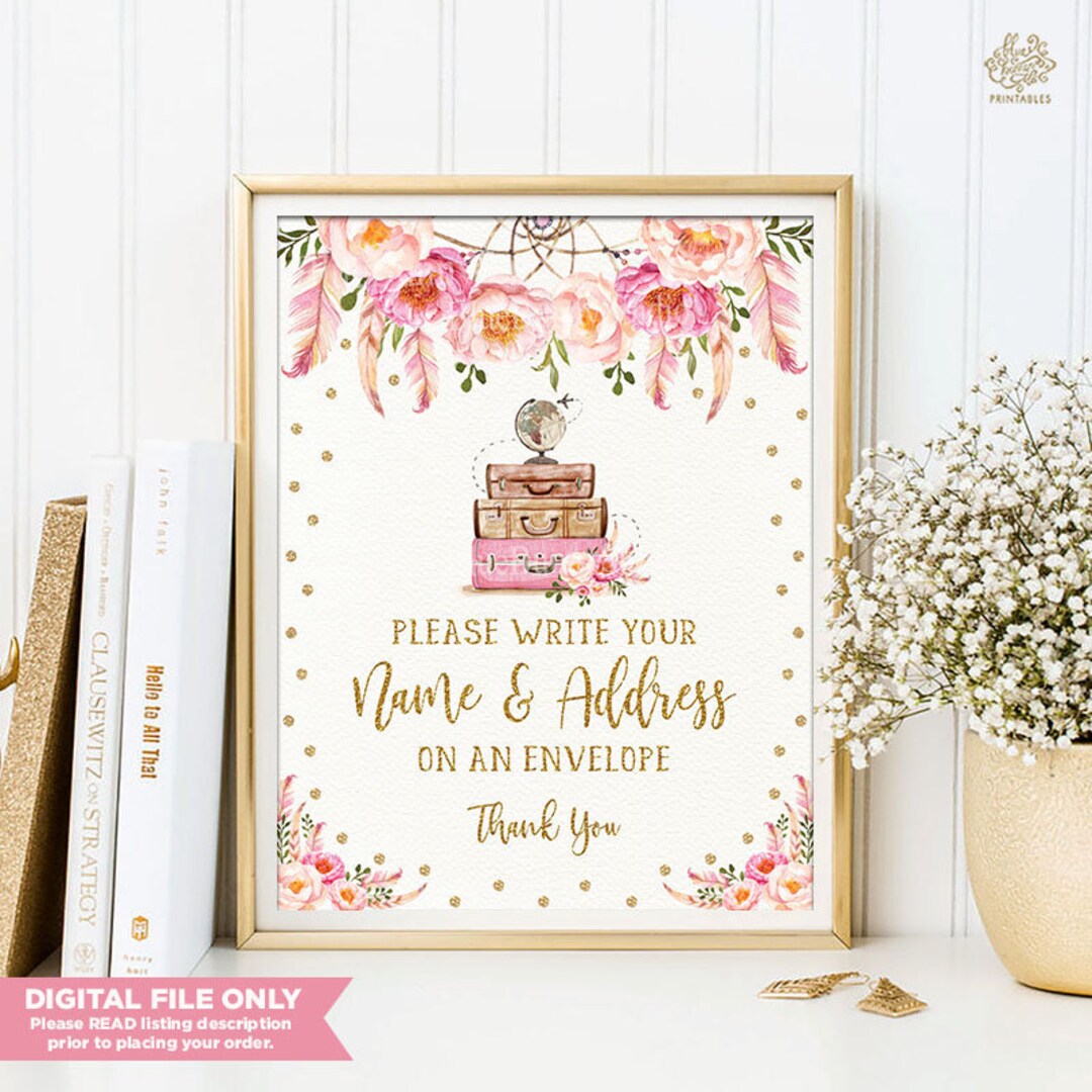 Address and Envelope Printable Sign. Write Your Name & Address on ...