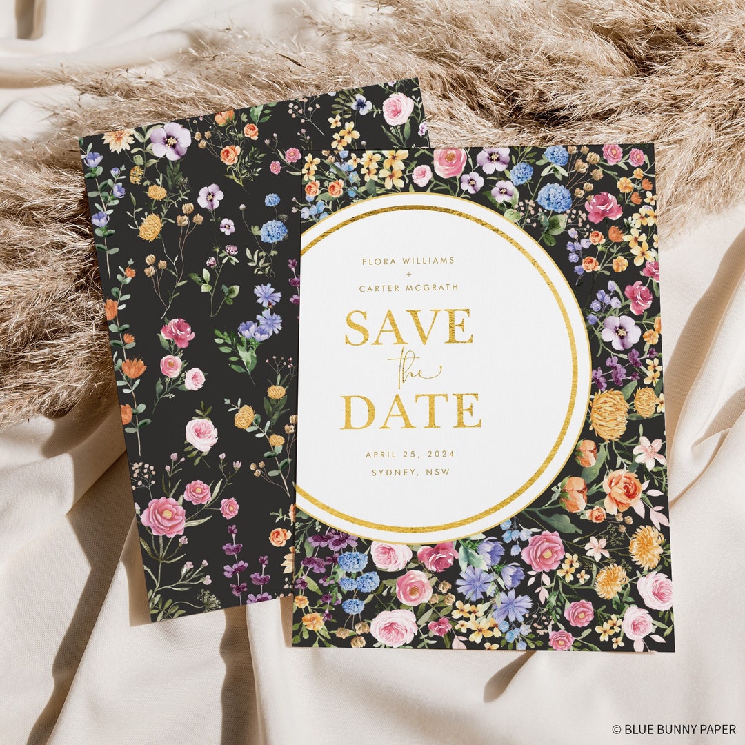 Save the Date Cards Digital Wedding Invitation Editable Template ...