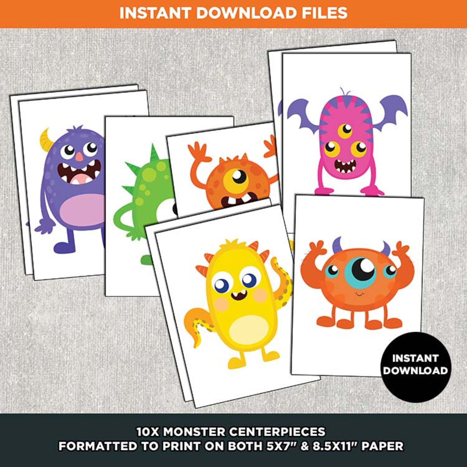 Little Monsters Birthday Centerpieces. Monster Decorations. - Etsy