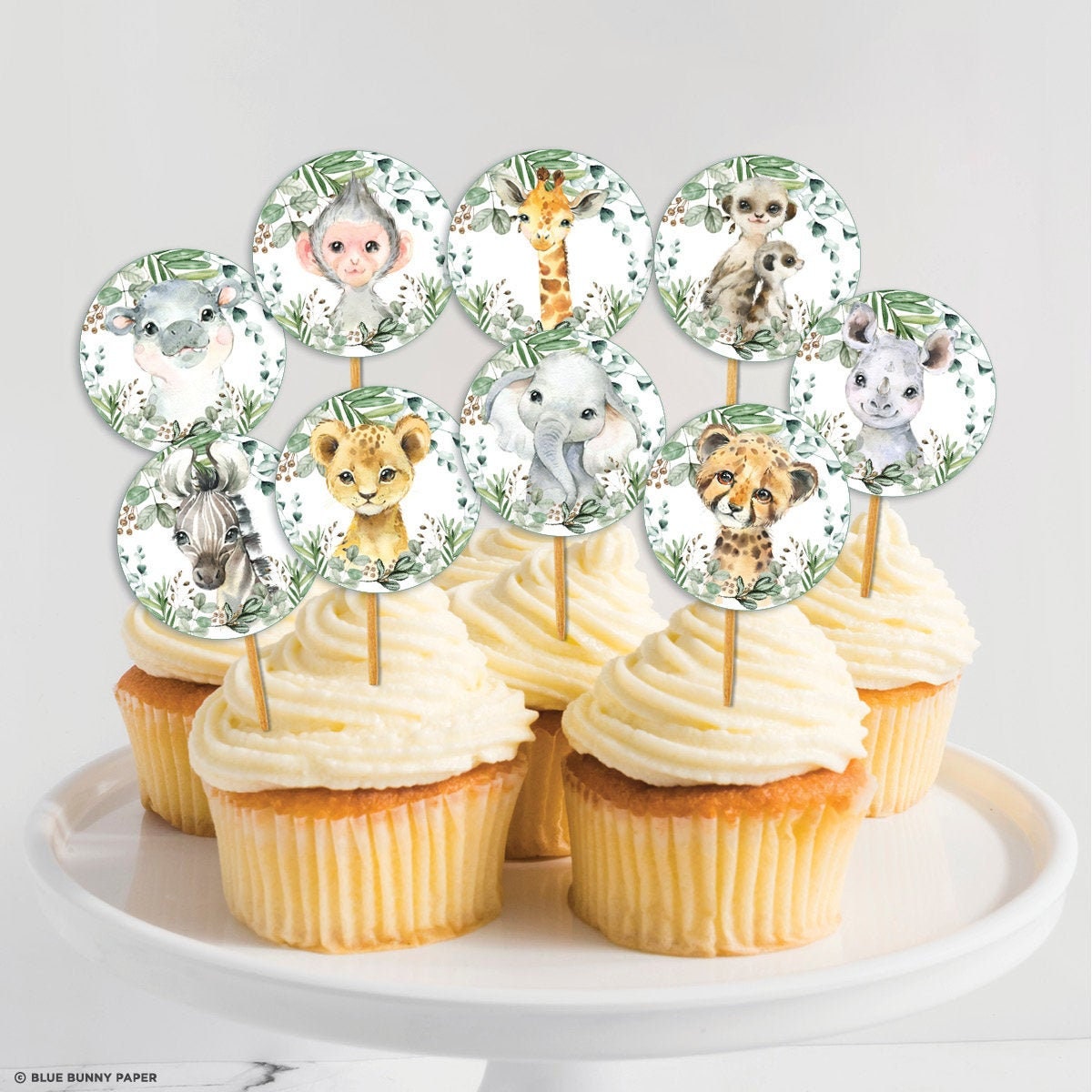 Lion King Baby Shower Cupcake Toppers