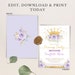 Purple Princess Party Invitation Gold Crown Princess Birthday Invite ...