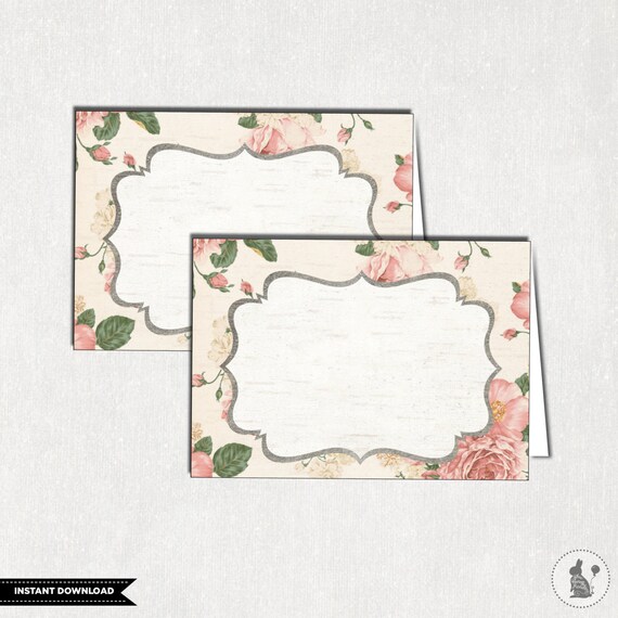 High Tea Food Tent Labels. Printable Floral Place Cards. Instant ...