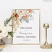 Rustic Boho Floral Bridal Shower Welcome Sign Burnt Orange - Etsy
