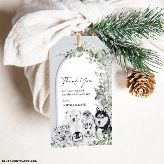 EDITABLE Winter Baby Shower Favor Tag Baby Its Cold Outside Favors ...