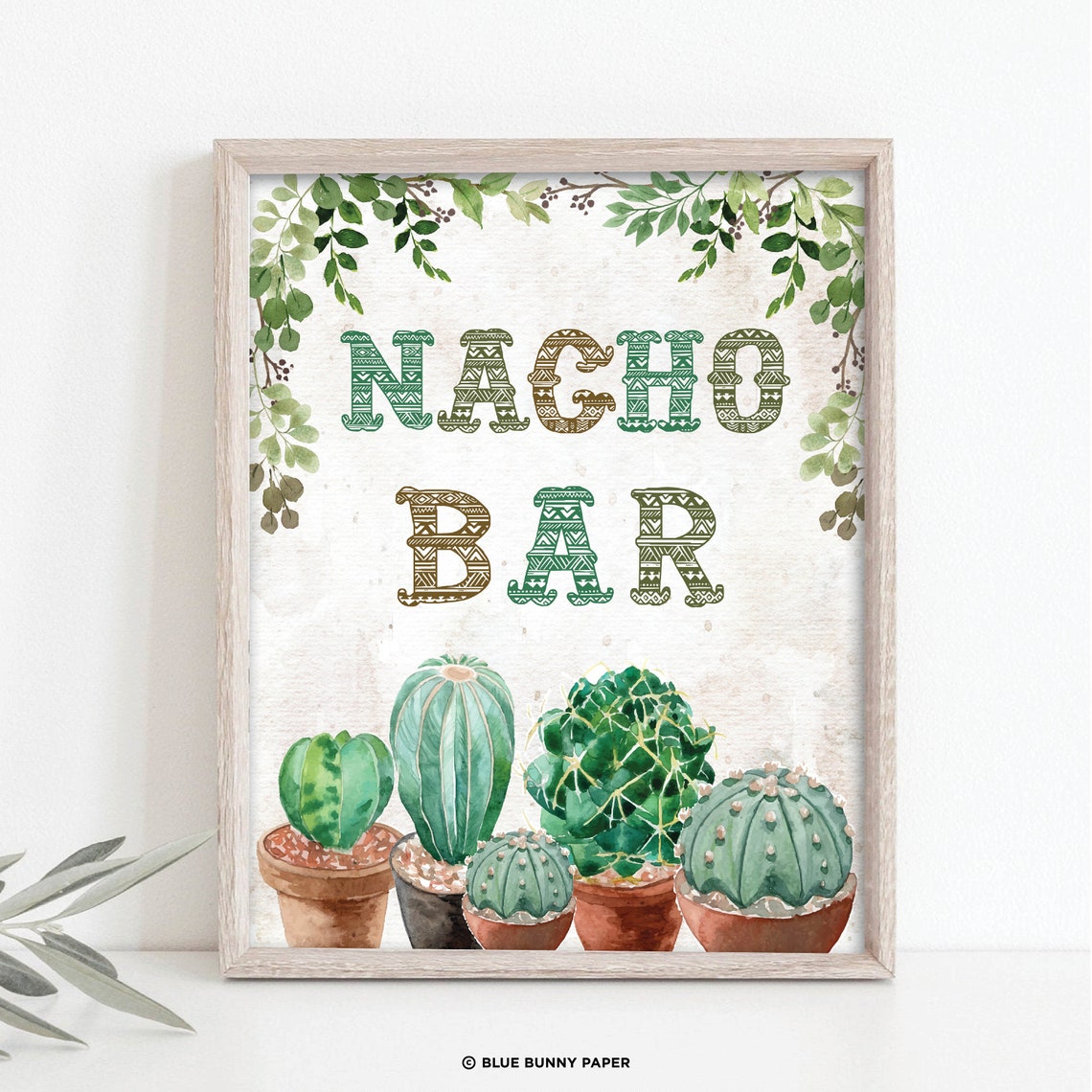 Nacho Bar Printable Sign Fiesta Bridal Shower Rustic Nacho - Etsy