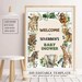 Boho Safari Welcome Sign Jungle Animals Baby Shower Editable Tropical ...