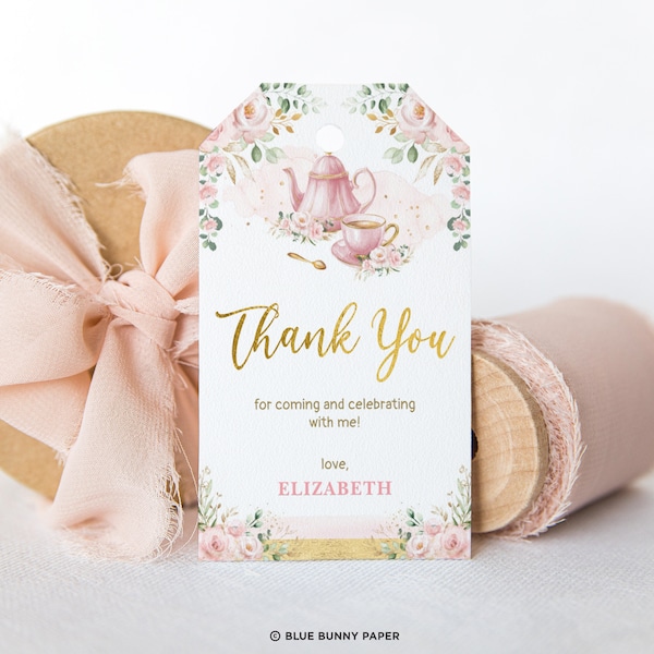 Tea Party Favor Tags - Etsy