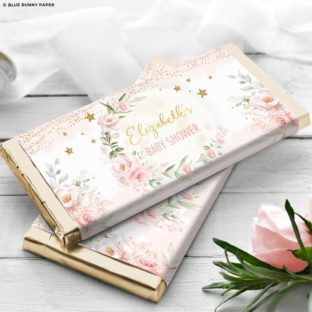 EDITABLE Moon & Star Chocolate Bar Wrapper, Twinkle Twinkle Candy Bar ...