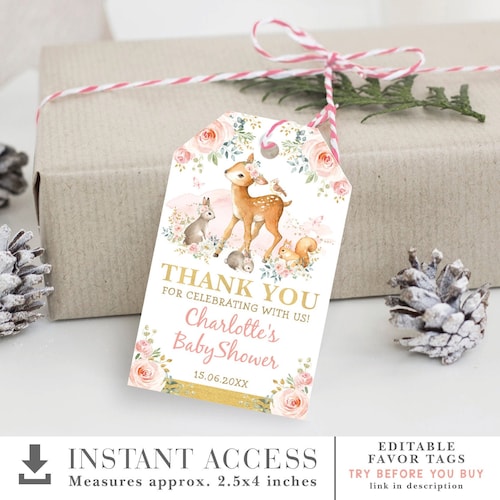 Woodland Deer Baby Shower GAMES PACKAGE. Blush Pink Gold - Etsy