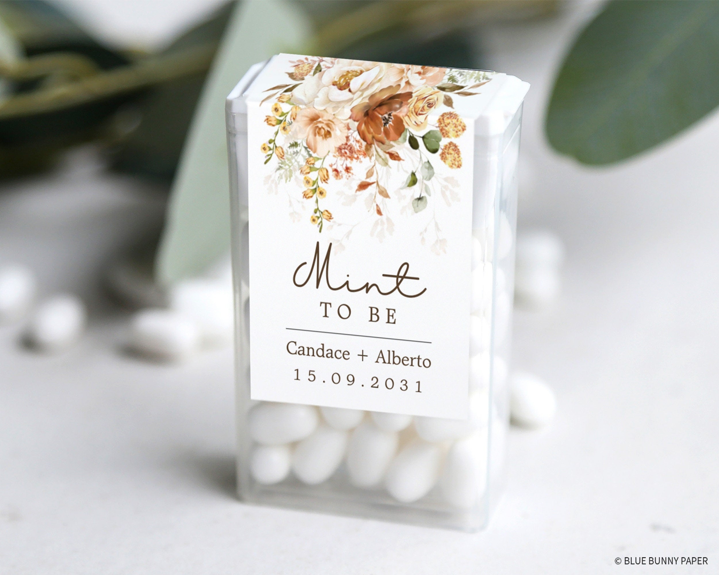 Mint to Be Favors Tic Tac Label Template Boho Wedding or - Etsy