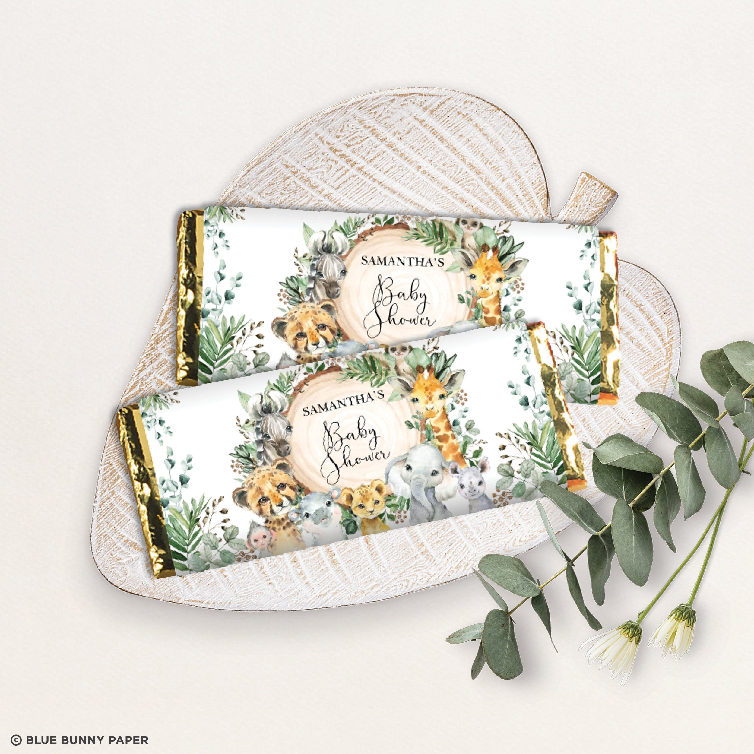 EDITABLE Jungle Chocolate Bar Wrapper Safari Wild Animals - Etsy Canada