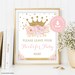 Books for Baby Sign, Crown Princess Baby Shower Decoration, Blush Pink ...