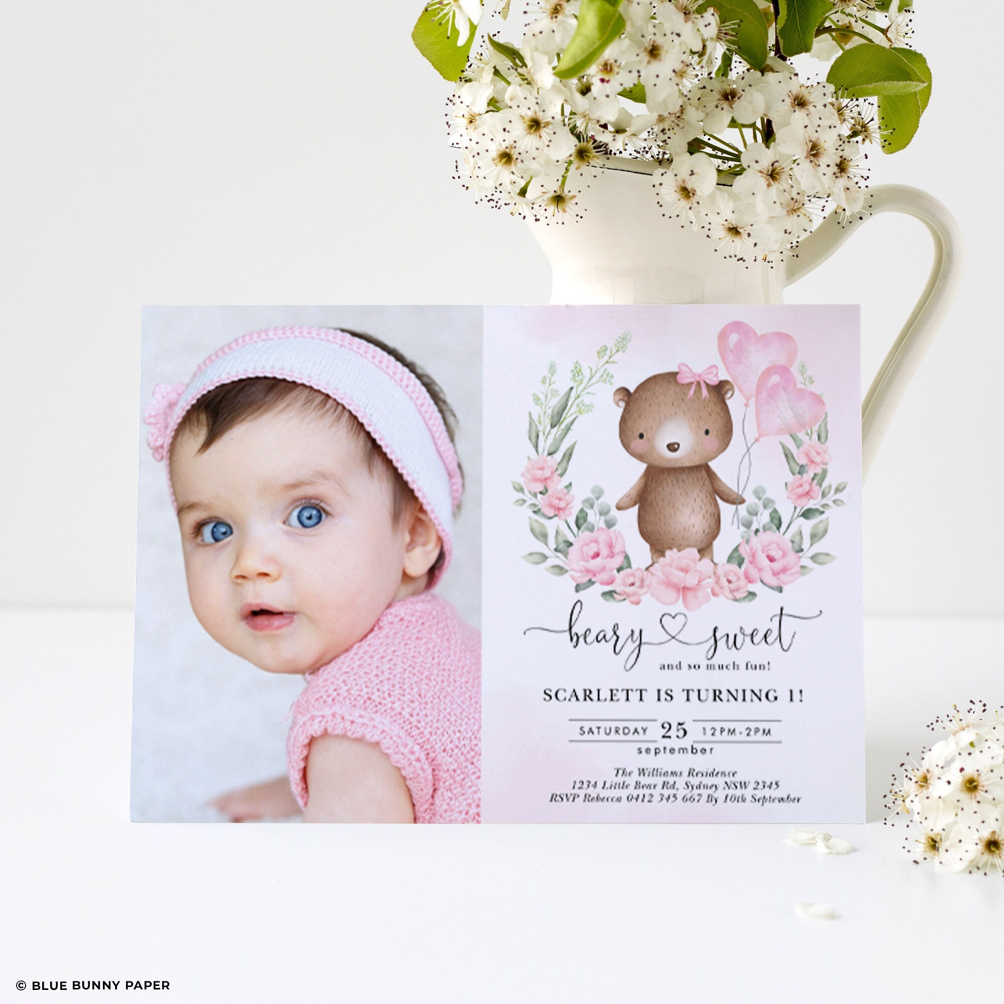 girl-teddy-bear-birthday-invitation-template-pink-floral-bear-etsy-uk