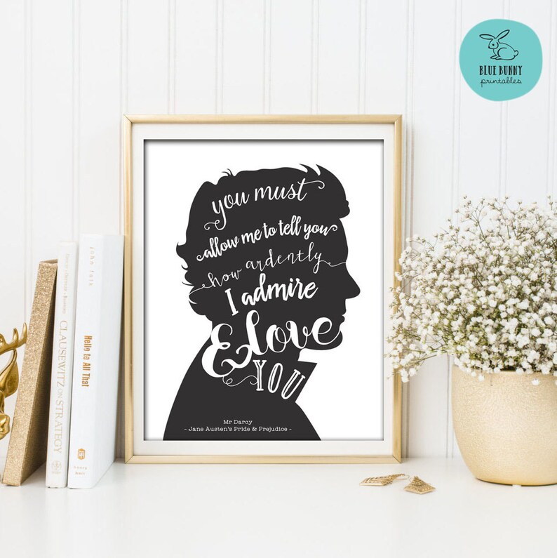 MR DARCY QUOTE. Jane Austen Quote Art. Pride and Prejudice - Etsy