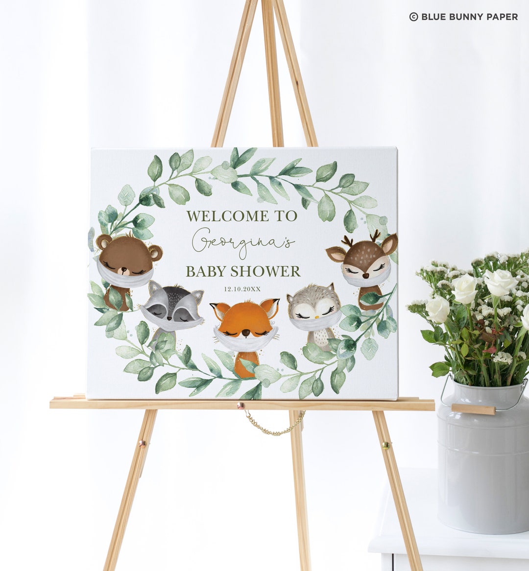 EDITABLE Quarantine Baby Shower Welcome Sign Drive by Baby - Etsy