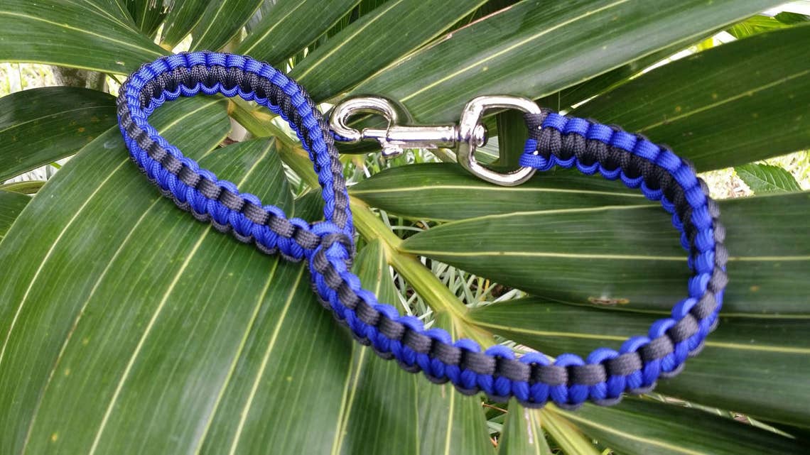 Thin Blue Line Paracord Dog Lead Thin Blue Line Paracord - Etsy