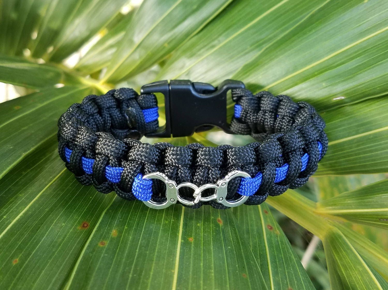 Thin Blue Line With Handcuffs Paracord Bracelet Police - Etsy