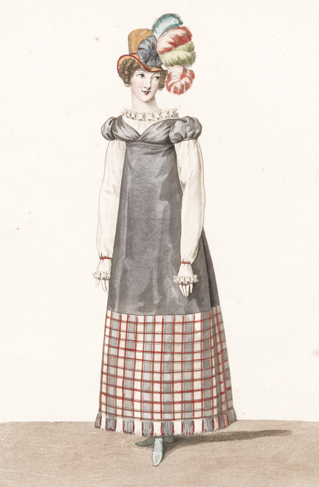 Vintage Print of a Scottish Maiden Costume C. 1815 - Etsy