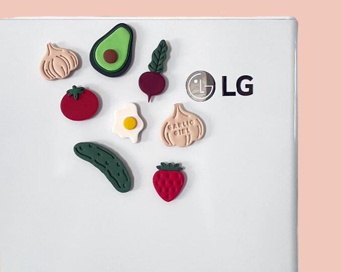 Fruit and Vegetable Polymer Clay Magnets | Novelty Handmade Magnets - Etsy