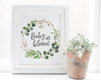 Baby in bloom sign | Etsy