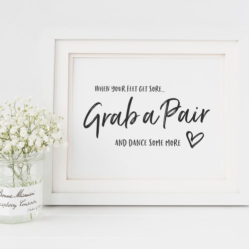 Dancing Shoes Flip Flop Sandals Sign for Wedding 8x10 and - Etsy