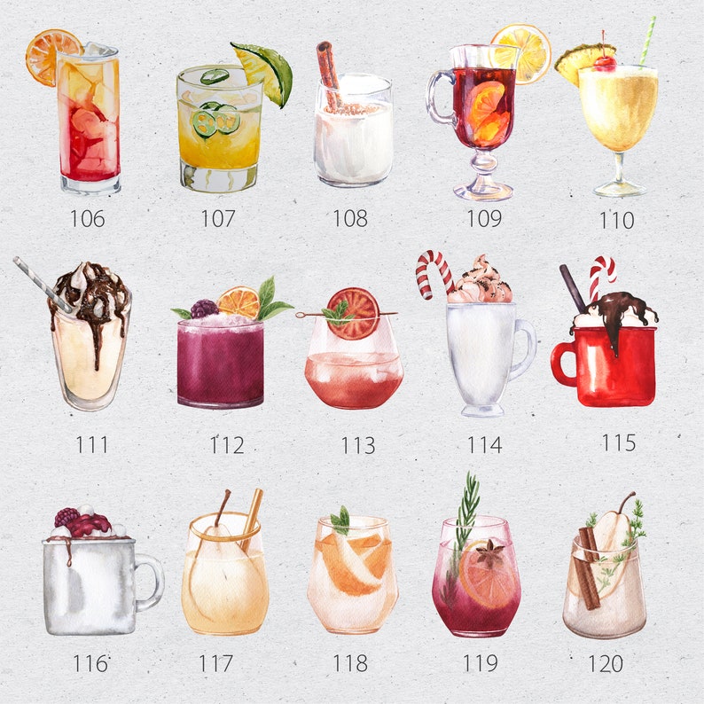 Signature Cocktail Sign Watercolor Cocktail Sign for Party | Etsy Canada