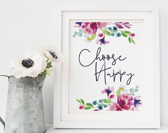 Choose Happiness Sign - Etsy