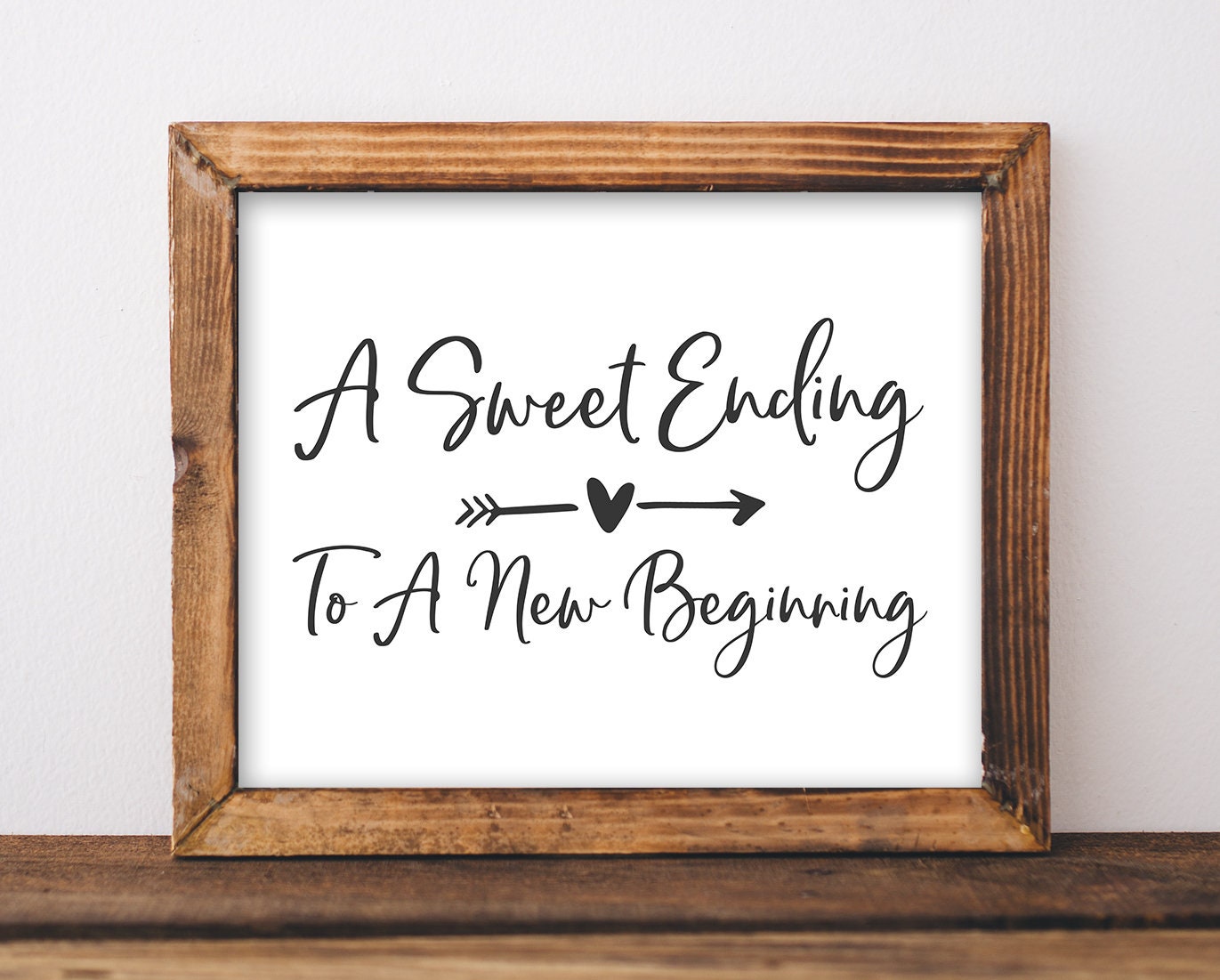 A Sweet Ending to a New Beginning Sign Candy Favors Sign | Etsy