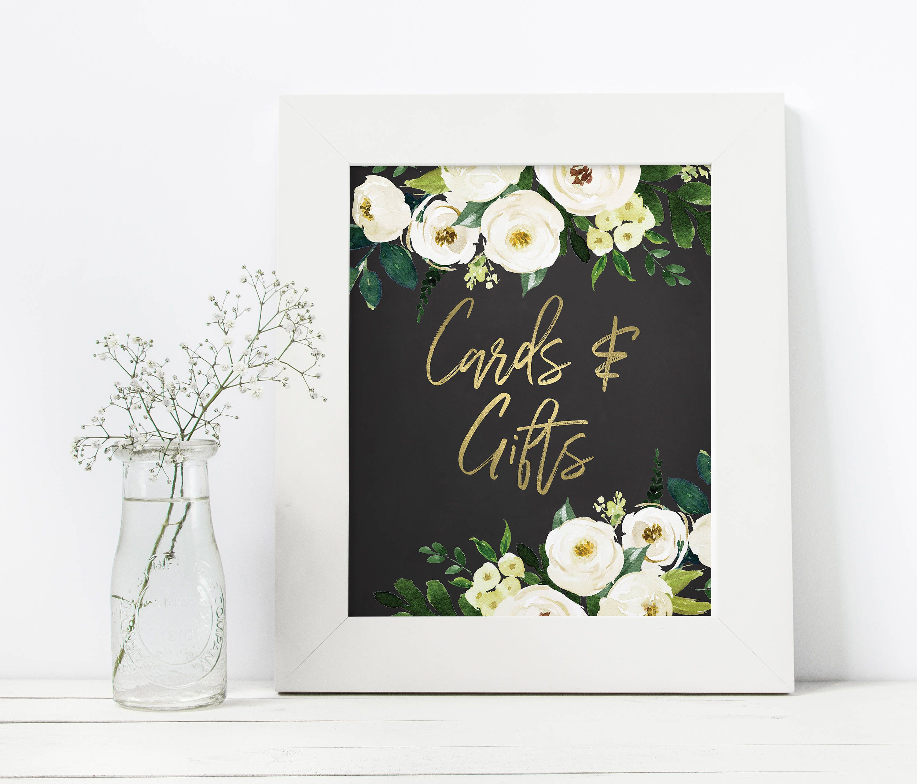 Cards and Gifts Sign Rustic Greenery Decor Gift Table - Etsy