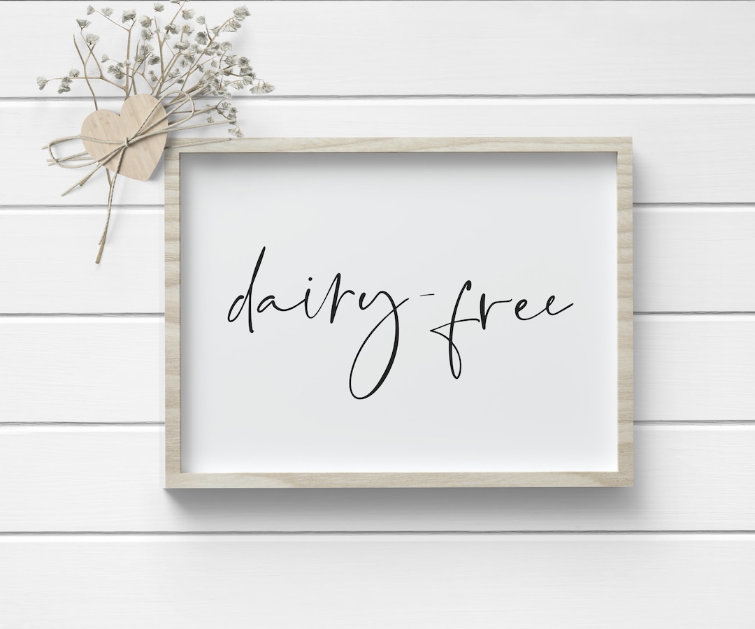 Dairy Free Buffet Sign - Food Restriction Signs for Wedding - Party ...
