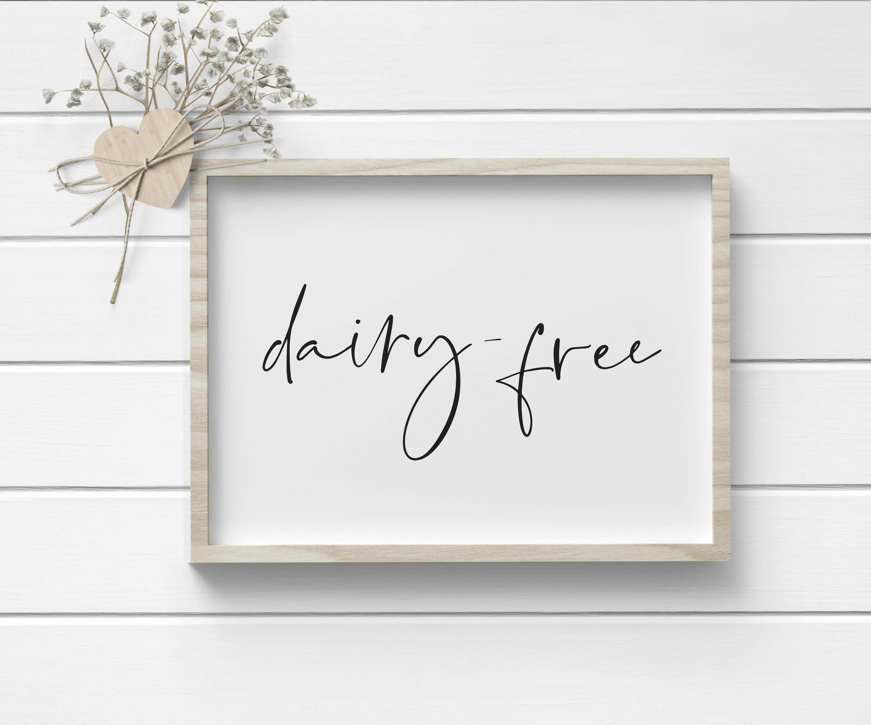 Dairy Free Buffet Sign Food Restriction Signs for Wedding | Etsy