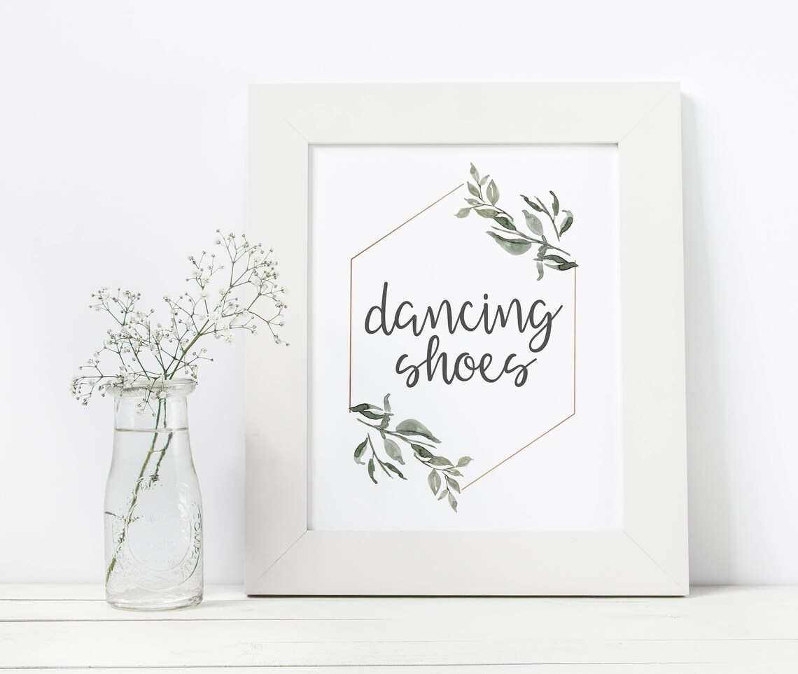 Dancing Shoes Sign Wedding Dancing Shoes Printable Sign - Etsy