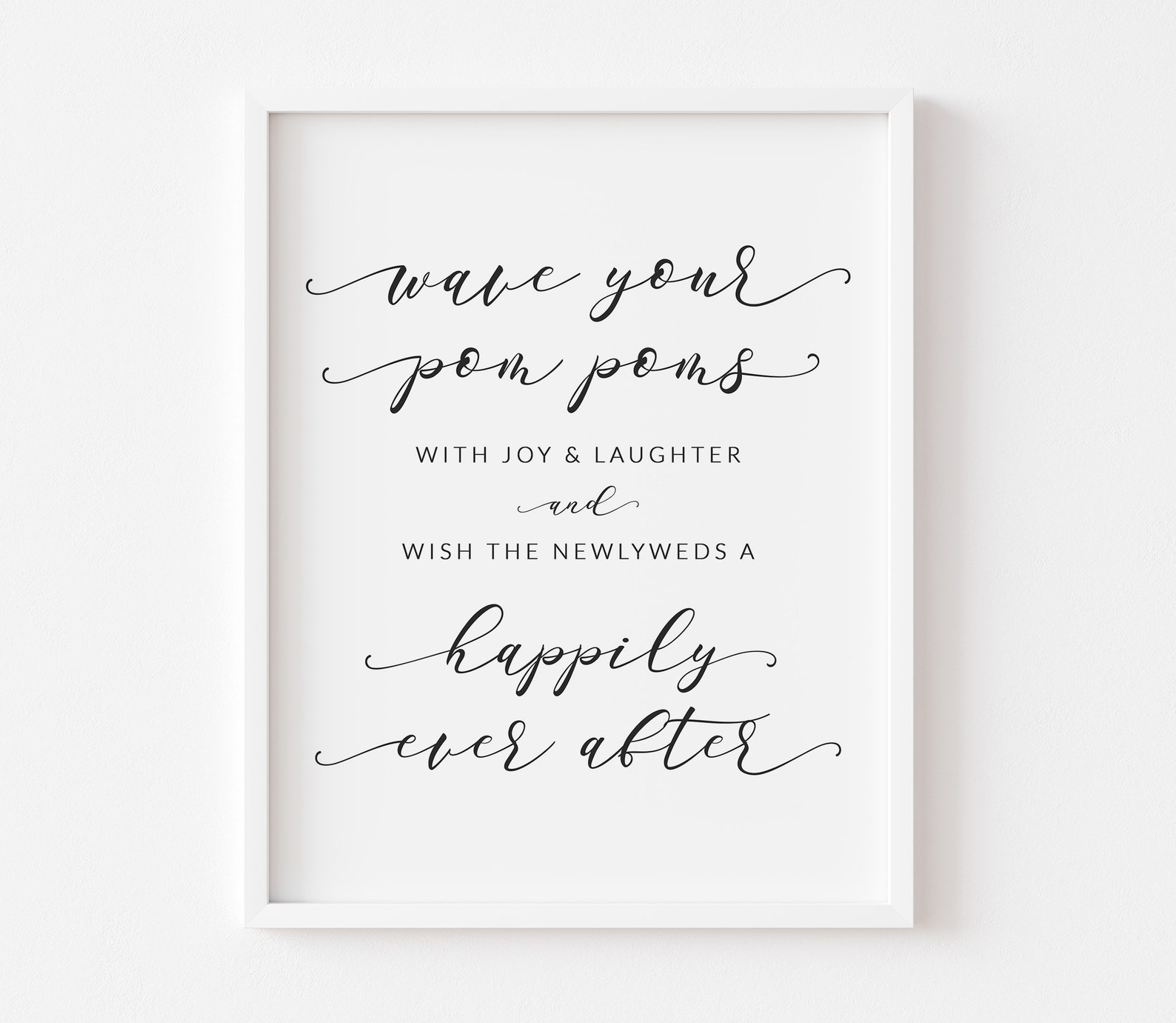 Pom Pom Wedding Exit Sign Printable Wedding Signage Wave - Etsy