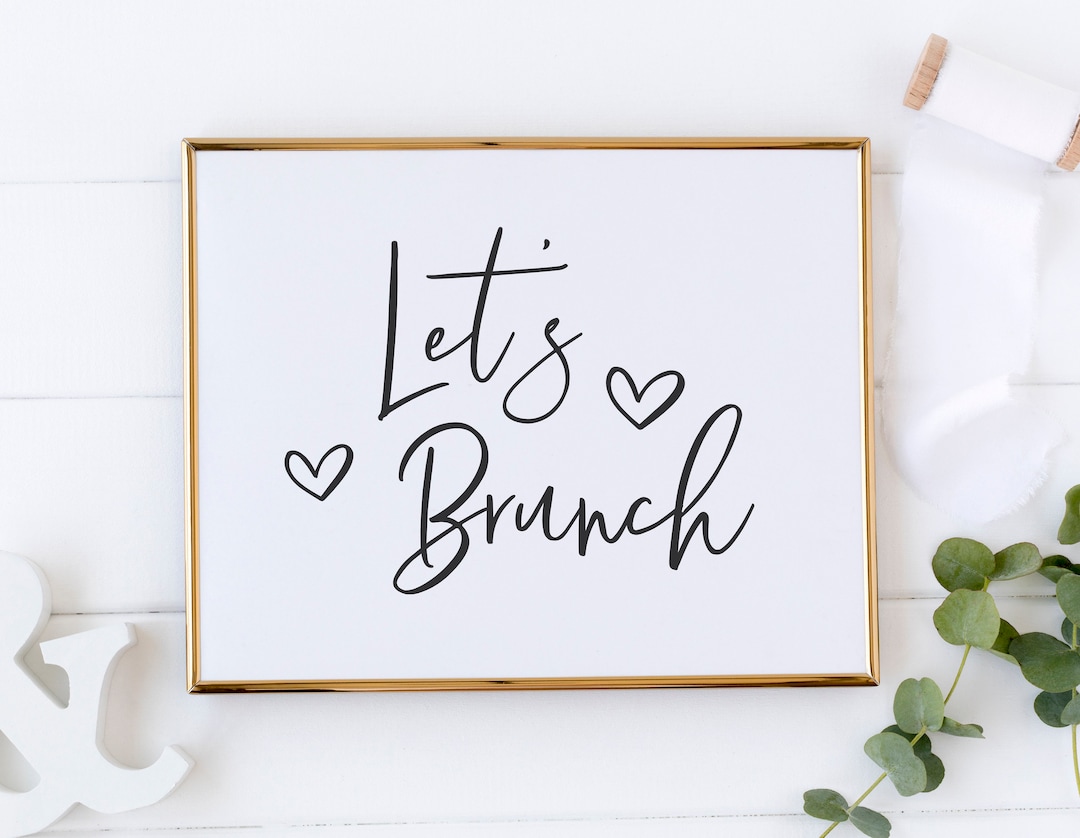 Let's Brunch Sign - Printable Brunch Table Signage - Bridal Brunch ...