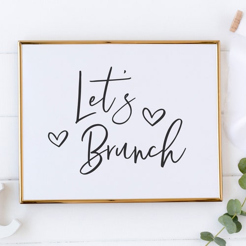 Let's Brunch Sign Printable Brunch Table Signage | Etsy