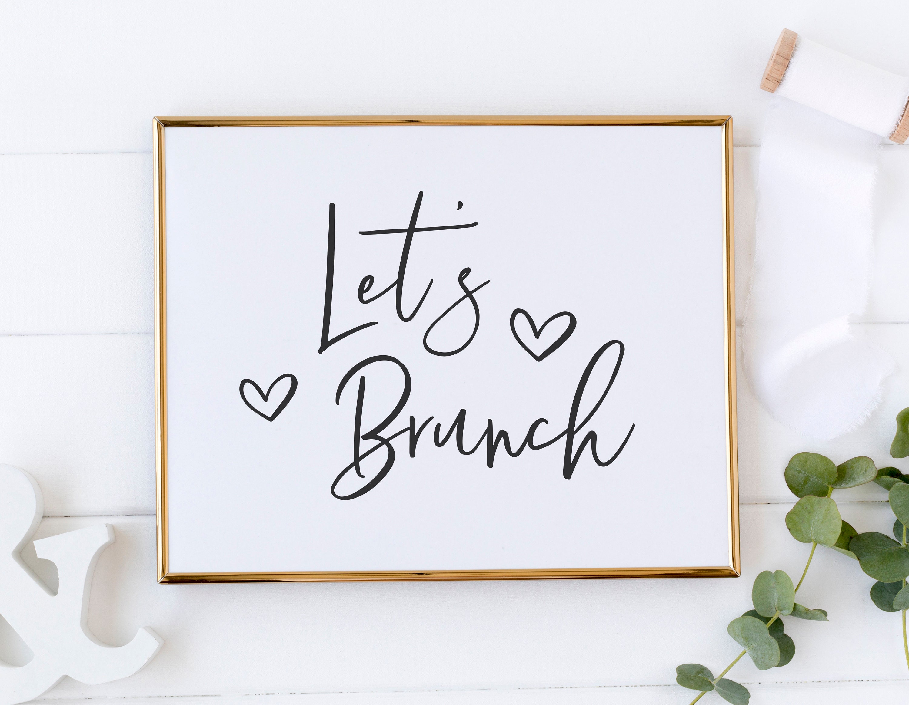 Let's Brunch Sign Printable Brunch Table Signage | Etsy