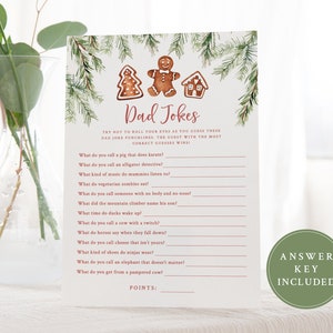 Gingerbread Baby Shower Dad Jokes Quiz Game With Answer Key - Etsy