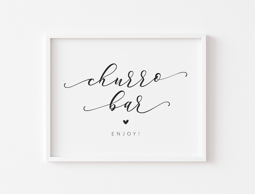 Churro Bar Sign - Wedding Churro Favors Sign - Churro Station Sign ...