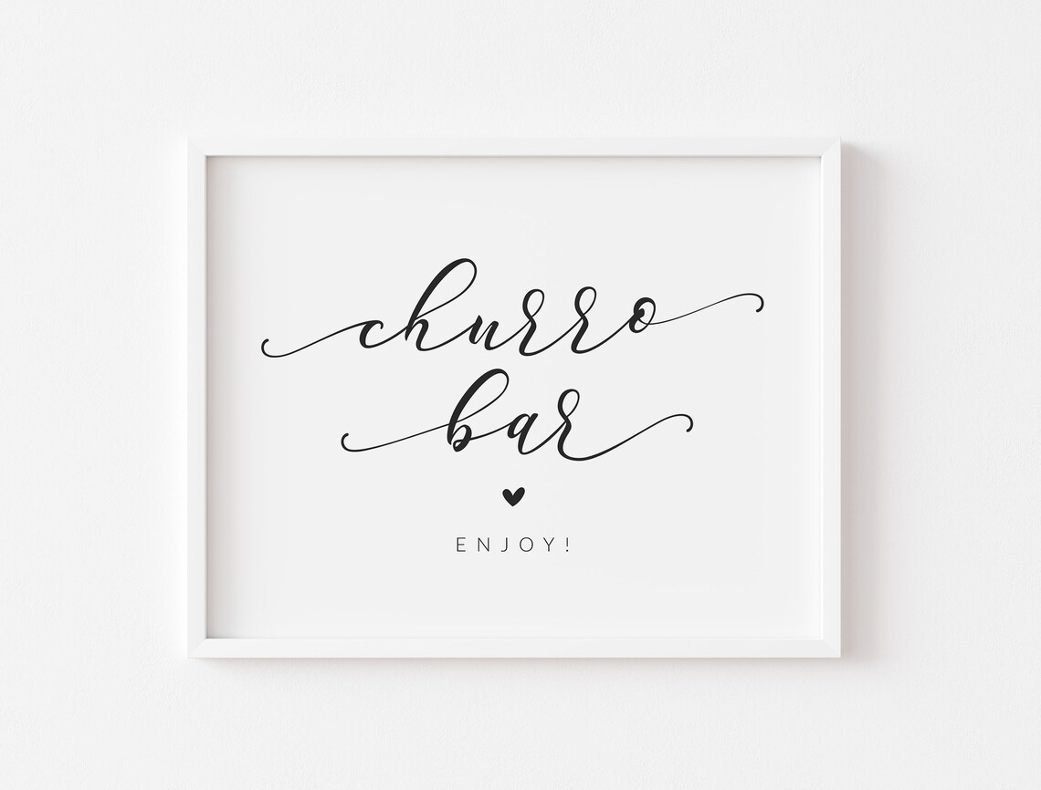 Churro Bar Sign Wedding Churro Favors Sign Churro Station - Etsy