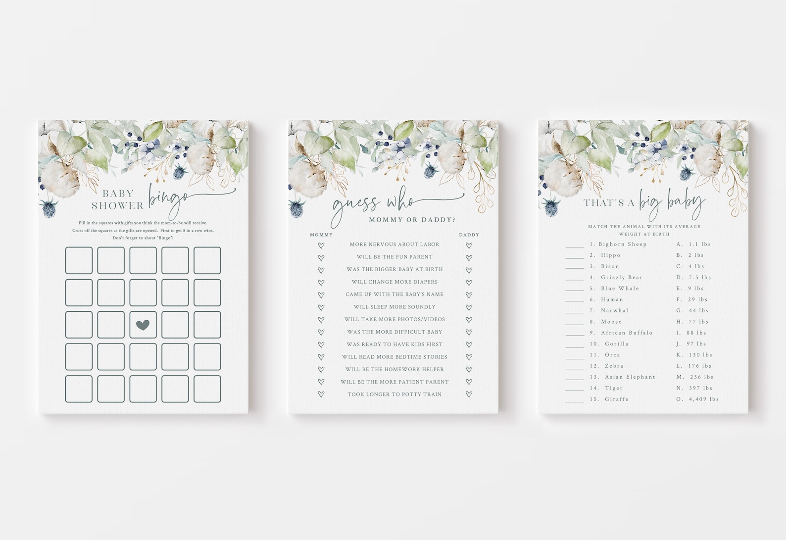 French Market Baby Shower Game Bundle - 25 Printable Games & Activities ...