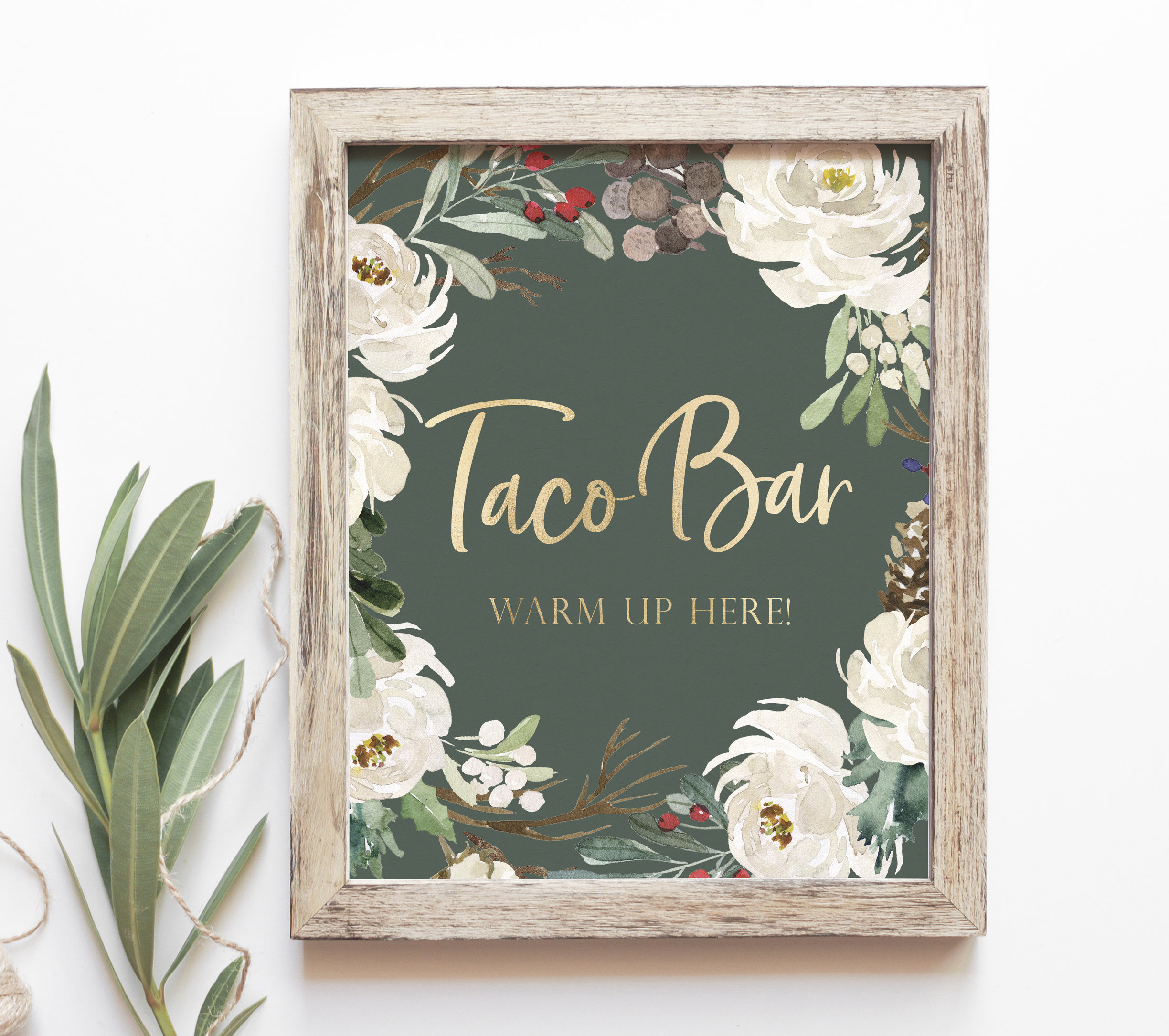 Christmas Party Taco Bar Sign Christmas Taco Party Printable - Etsy