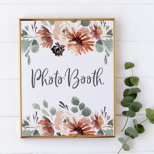 Photo Booth Sign - Selfie Station Sign - Party Photo Booth Printable ...
