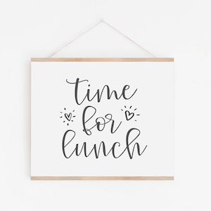 Time for Lunch Sign - Food Table Signage - Bridal Shower Luncheon Sign ...