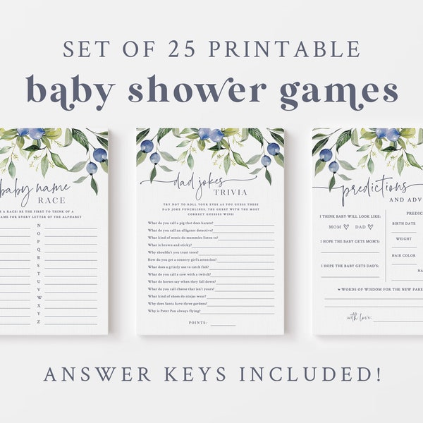 Baby Shower Blueberry Games - Etsy