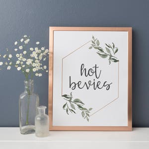 Coffee and Tea Sign - Coffee Sign Wedding - Hot Beverage Station - Hot ...