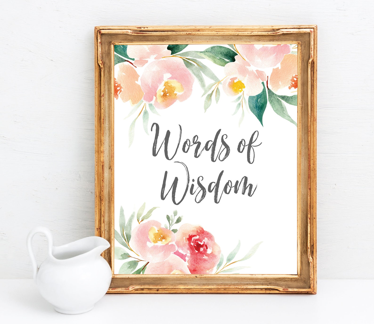 Words of Wisdom Sign and Advice Cards Bridal Shower Advice - Etsy