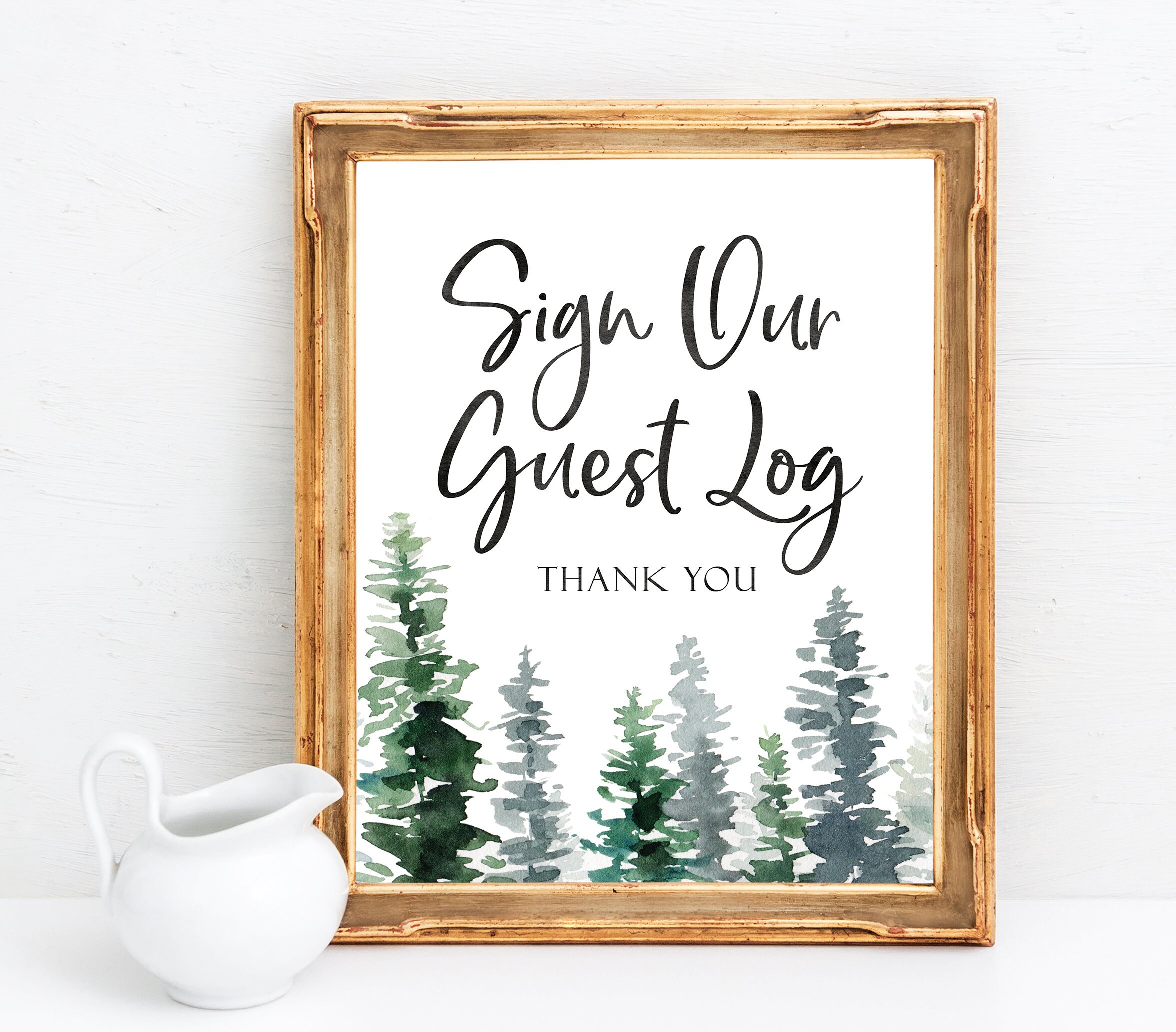 Sign Our Guest Log Sign - Guest Log Wedding Sign - Wedding Guest Book ...
