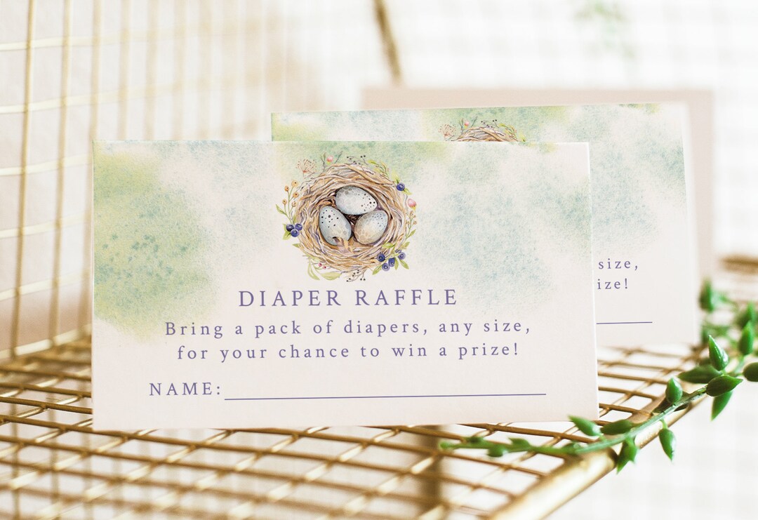 Diaper Raffle Tickets - About to Hatch Baby Shower Theme - Printable ...