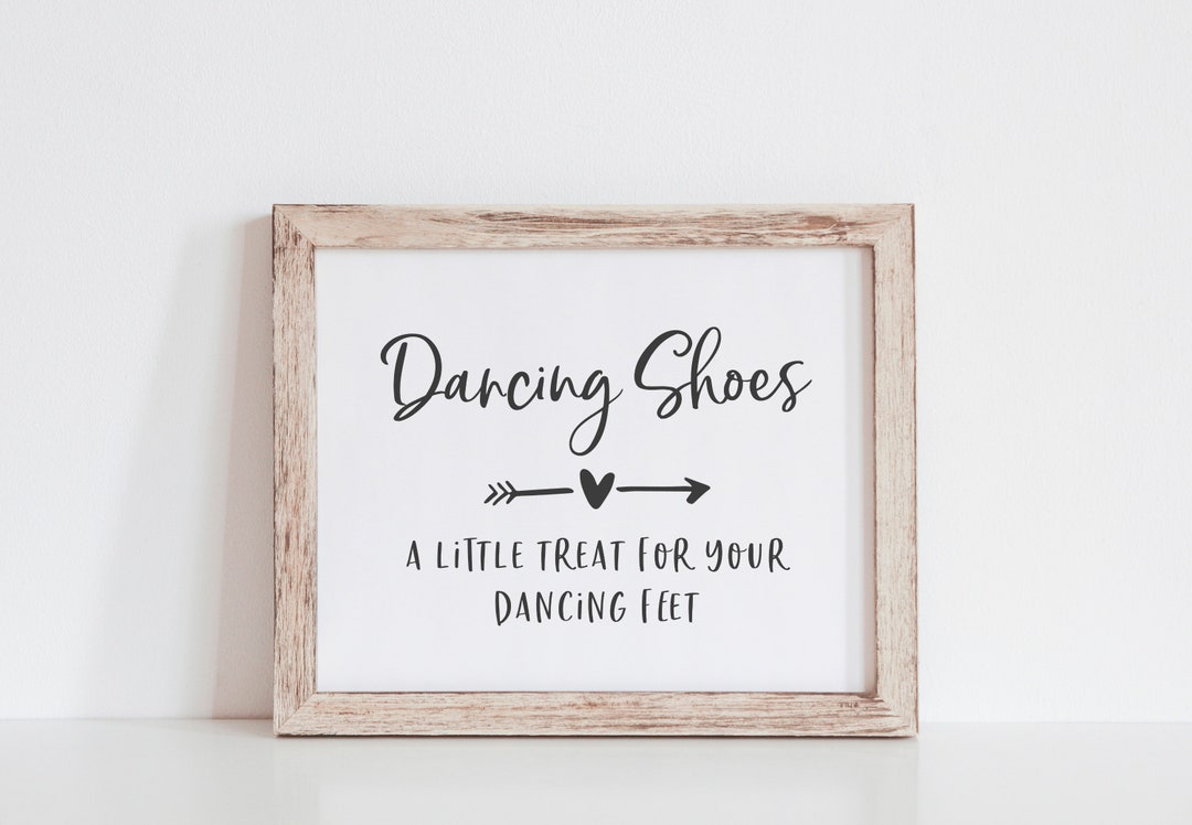 Dancing Shoes Wedding Sign - Printable Dancing Shoes Sign - Flip Flop ...