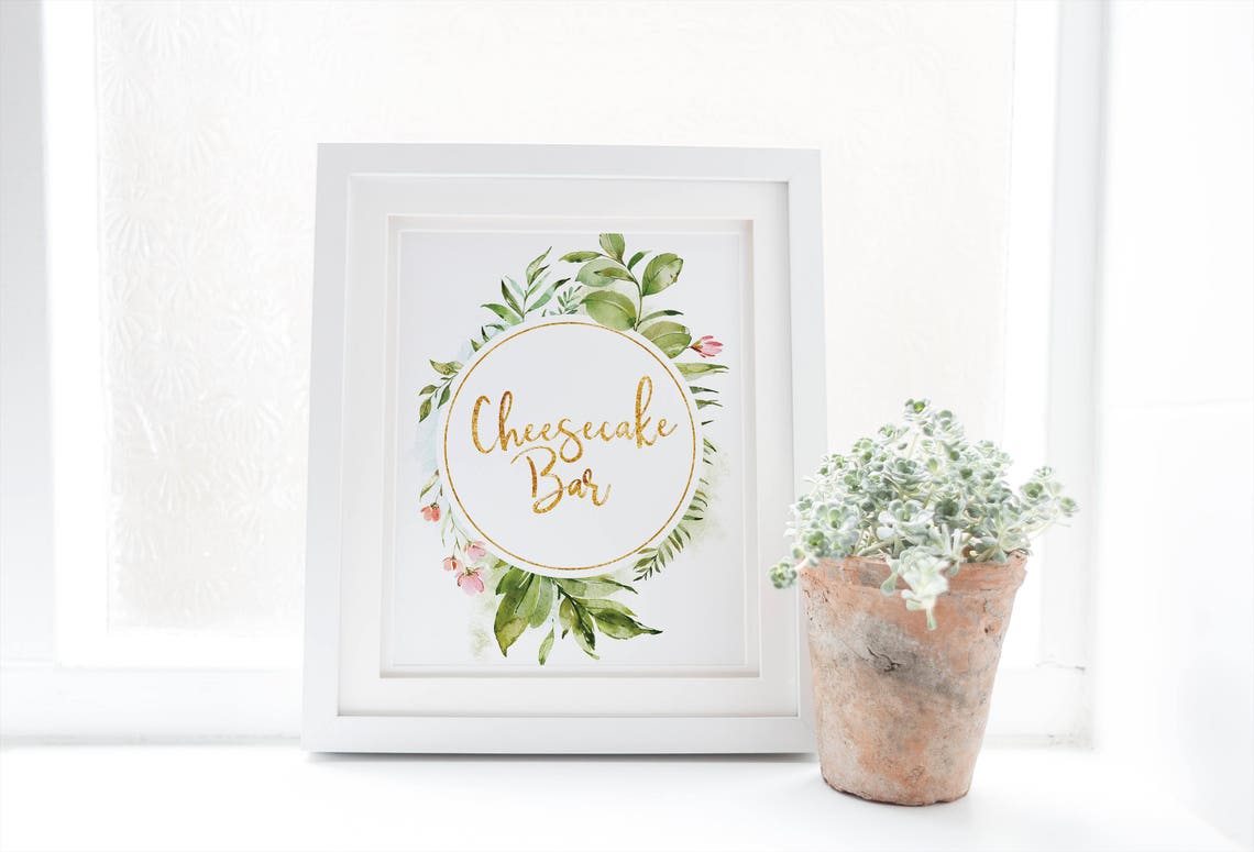 Wedding Cheesecake Bar Sign - Wedding Reception Cheesecake Bar ...